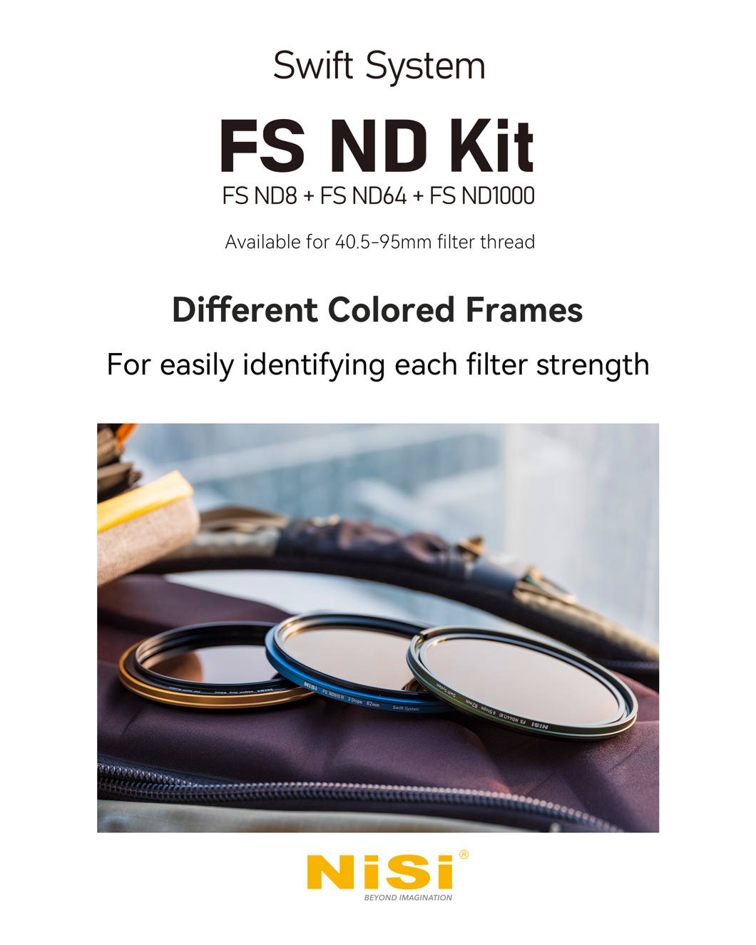 NiSi Filter Swift System FS ND Kit (8+64+1000) 40.5-49mm