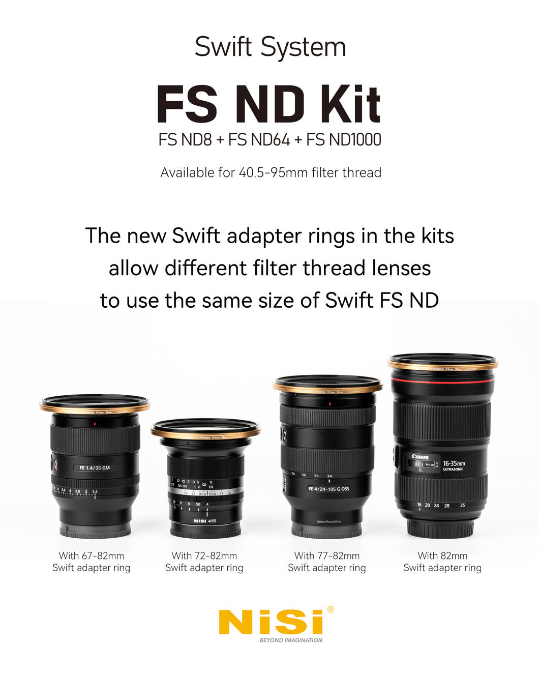 NiSi Filter Swift System FS ND Kit (8+64+1000) 52-62mm