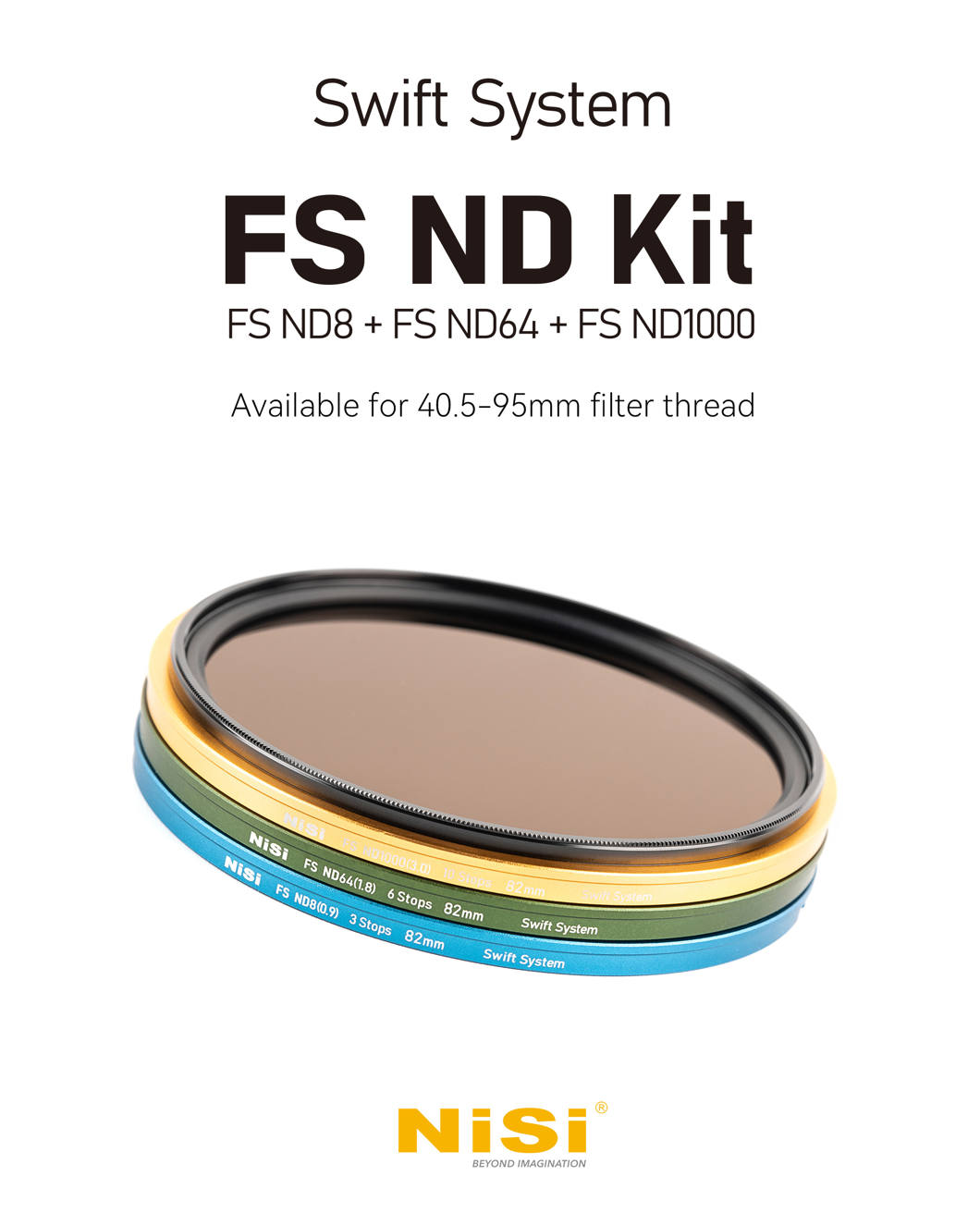 NiSi Filter Swift System FS ND Kit (8+64+1000) 67-82mm
