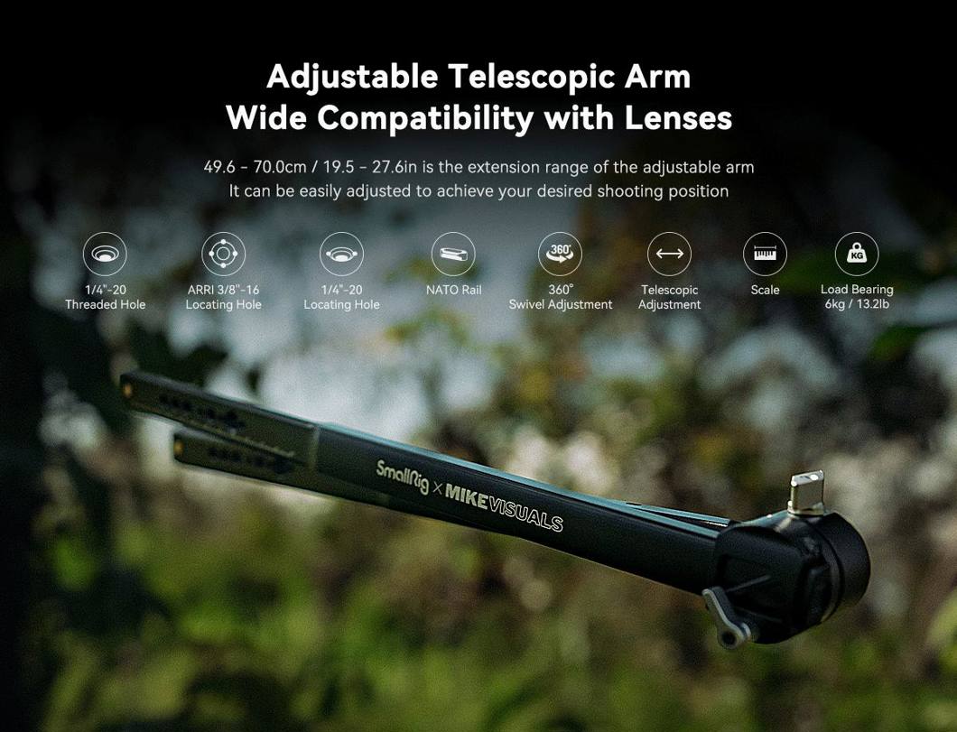 SmallRig 4362 x Mikevisuals Extension Arm Tracking Shot Kit