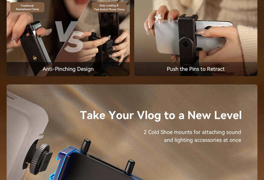 SmallRig 4367 Smartphone Vlog Tripod Kit VK-30 Advanced Version