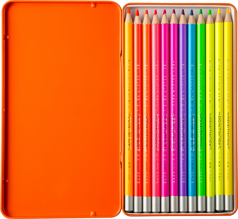 Printworks COLOR PENCILS NEON 12 PCS