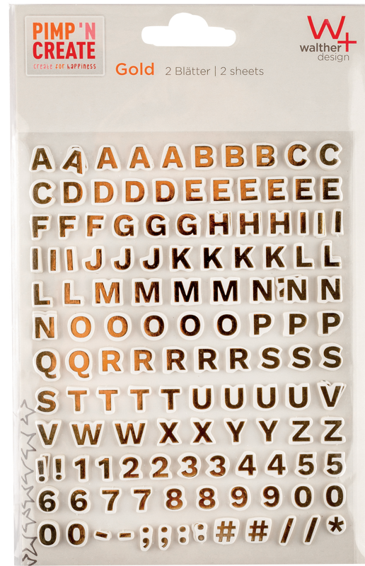 Walther Adhesive Letters Gold